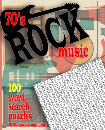 1970s Rock Music Word Search Puzzles (bands and musicians): 100 ...
