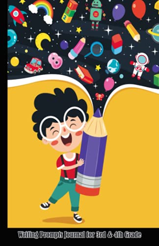 Writing Prompts Journal Grade 3-4 (kids magic pencil design) writing ...