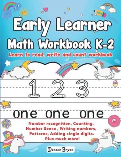 Early Learner Math Workbook K-2: Skill Areas: Number recognition ...