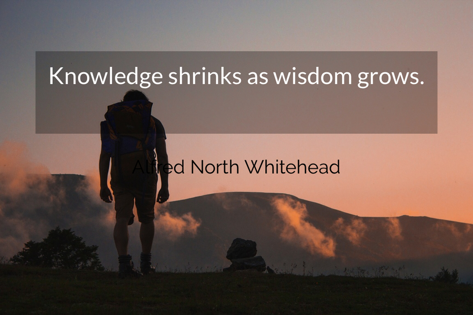 Knowledge shrinks as wisdom grows. Picture Quotes 3616 - AllAuthor